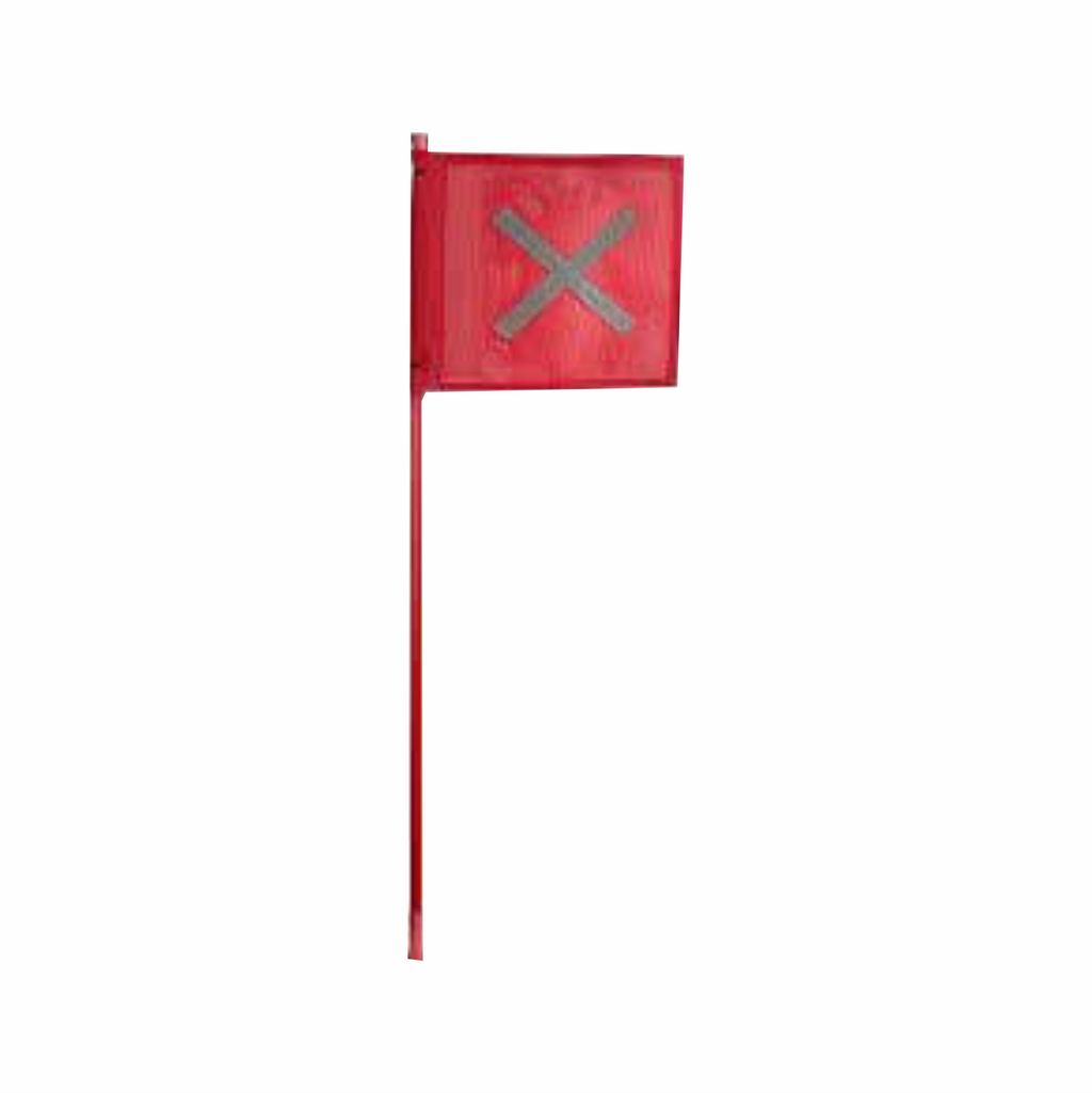 Safety Flag 1.2m with Red Light on Top – ACOT500